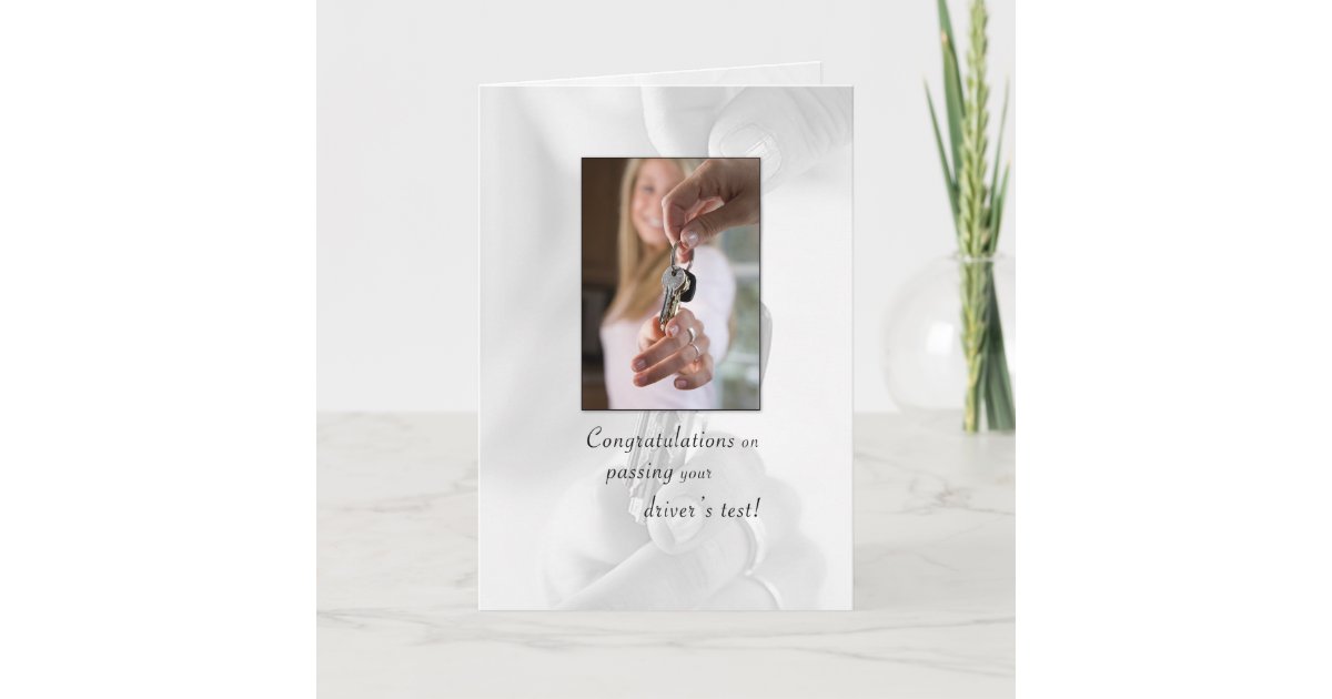 3715 Congratulations Passing Drivers License Card | Zazzle