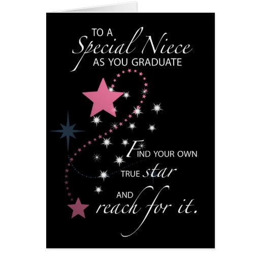 3730 Niece Graduation Star Greeting Card Zazzle