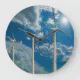 3 Wind Turbines Large Clock | Zazzle