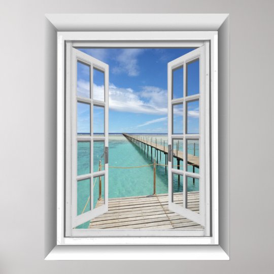 3D Ocean View Fake Window Poster | Zazzle.co.uk