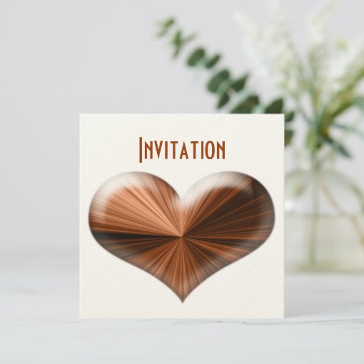 3D Stunning Modern Heart Design Invitation | Zazzle