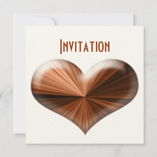 3D Stunning Modern Heart Design Invitation | Zazzle
