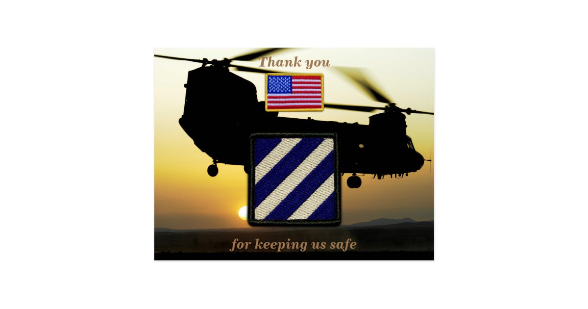3rd infantry Fort Stewart veterans vets patch Postcard | Zazzle.co.uk