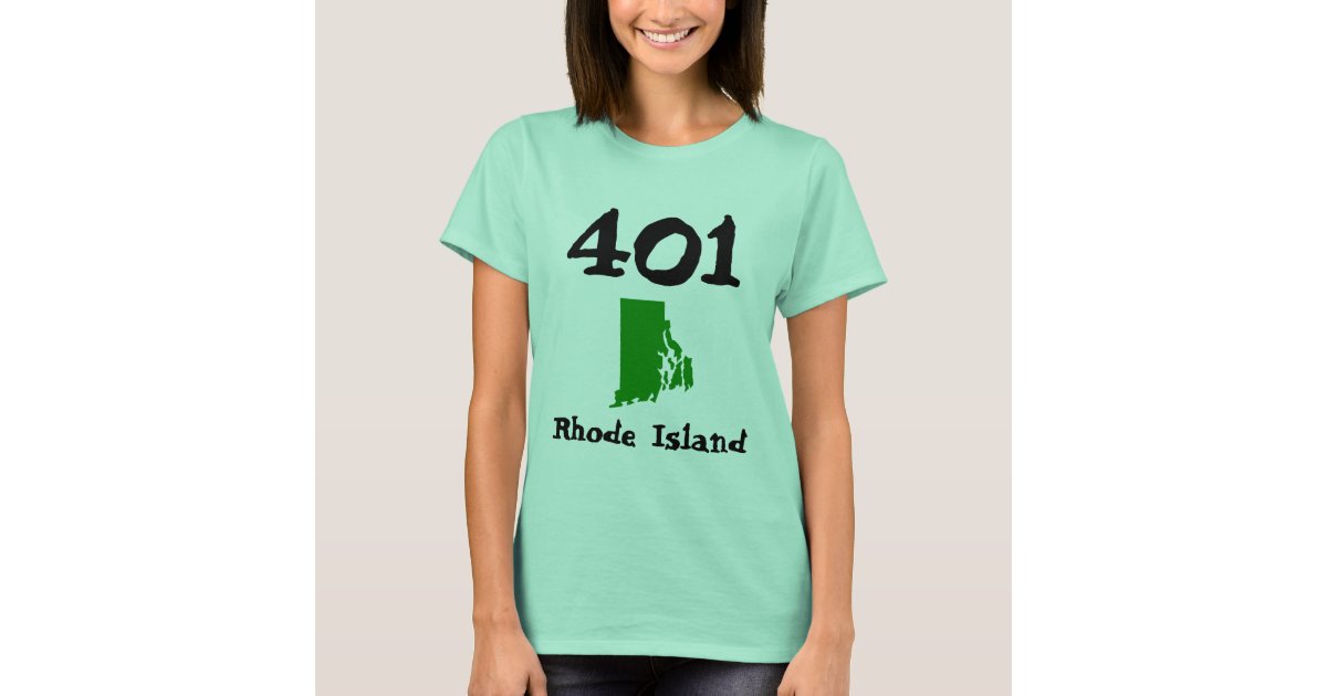 401, Area Code of Rhode Island T-Shirt | Zazzle