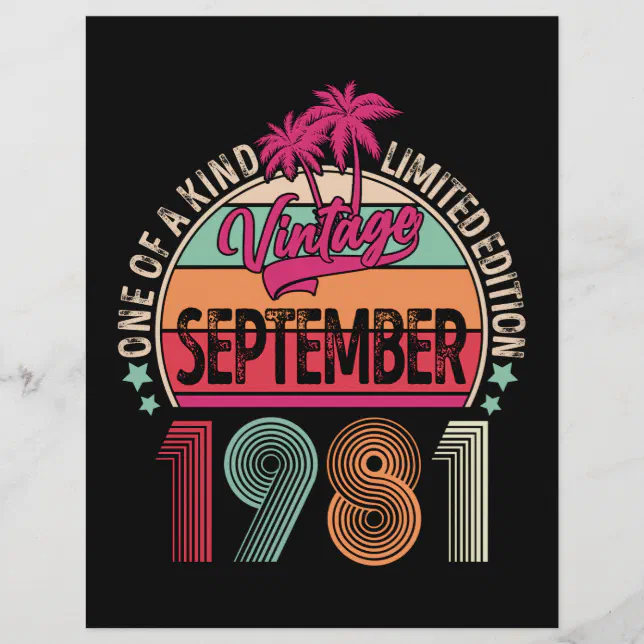 40 Years Old Vintage Sep 1981 40th Birthday Custom Letterhead | Zazzle