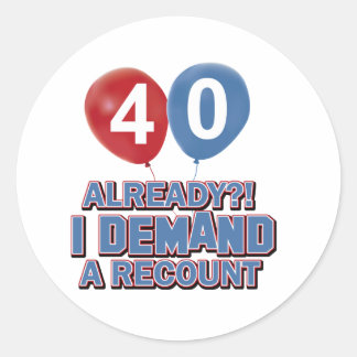 40th Birthday Stickers | Zazzle.co.uk