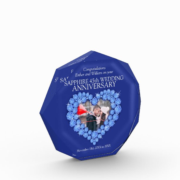 Blue Sapphire Wedding Anniversary Gifts | Zazzle.co.uk