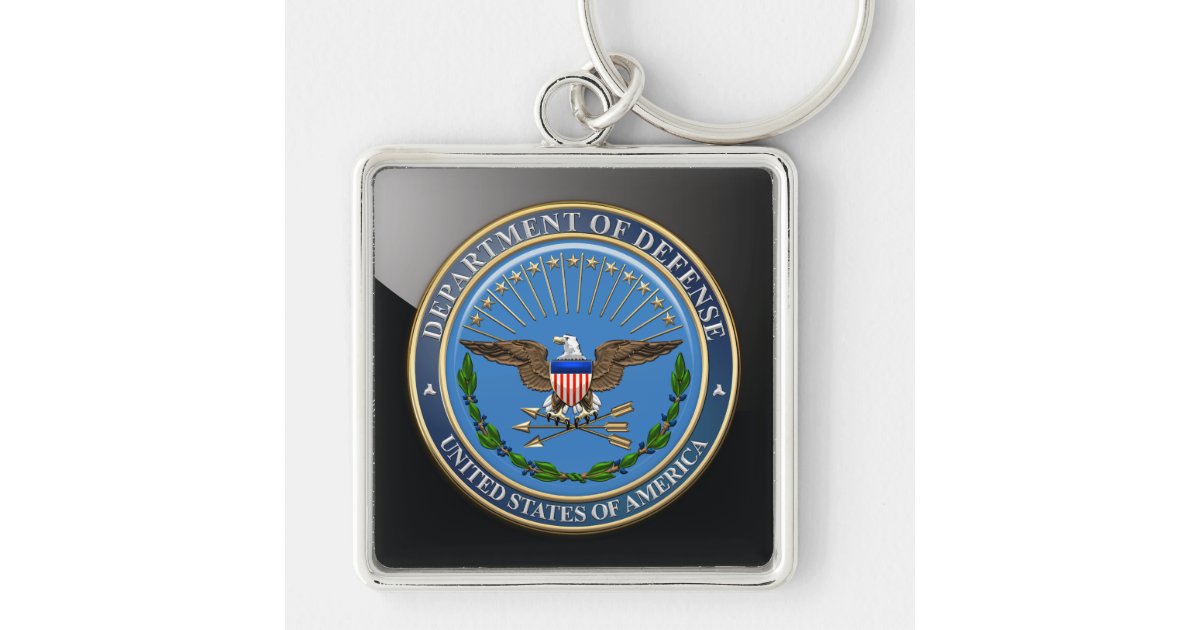 [500] U.S. Department of Defence (DOD) Emblem [3D] Key Ring | Zazzle