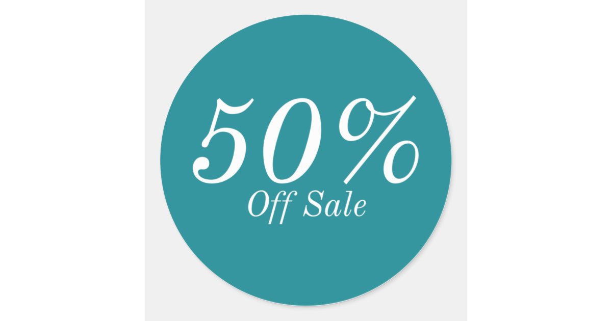 50 percent off sticker | Zazzle