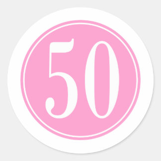 Custom Pink 50 Stickers | Zazzle.co.uk