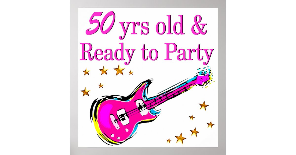 50 YEAR OLD ROCK STAR POSTER | Zazzle
