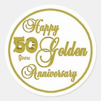 50th Anniversary Stickers | Zazzle.co.uk