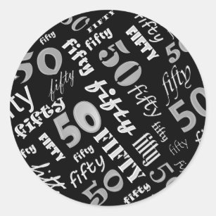 50th Birthday Stickers & Labels | Zazzle UK