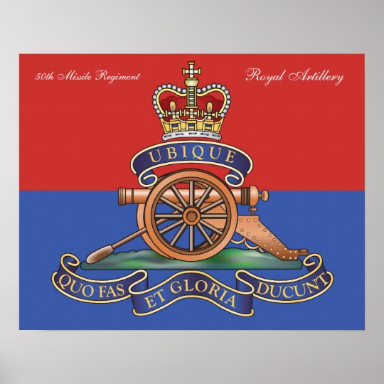 50th Missile Regiment RA Standard Poster | Zazzle.co.uk