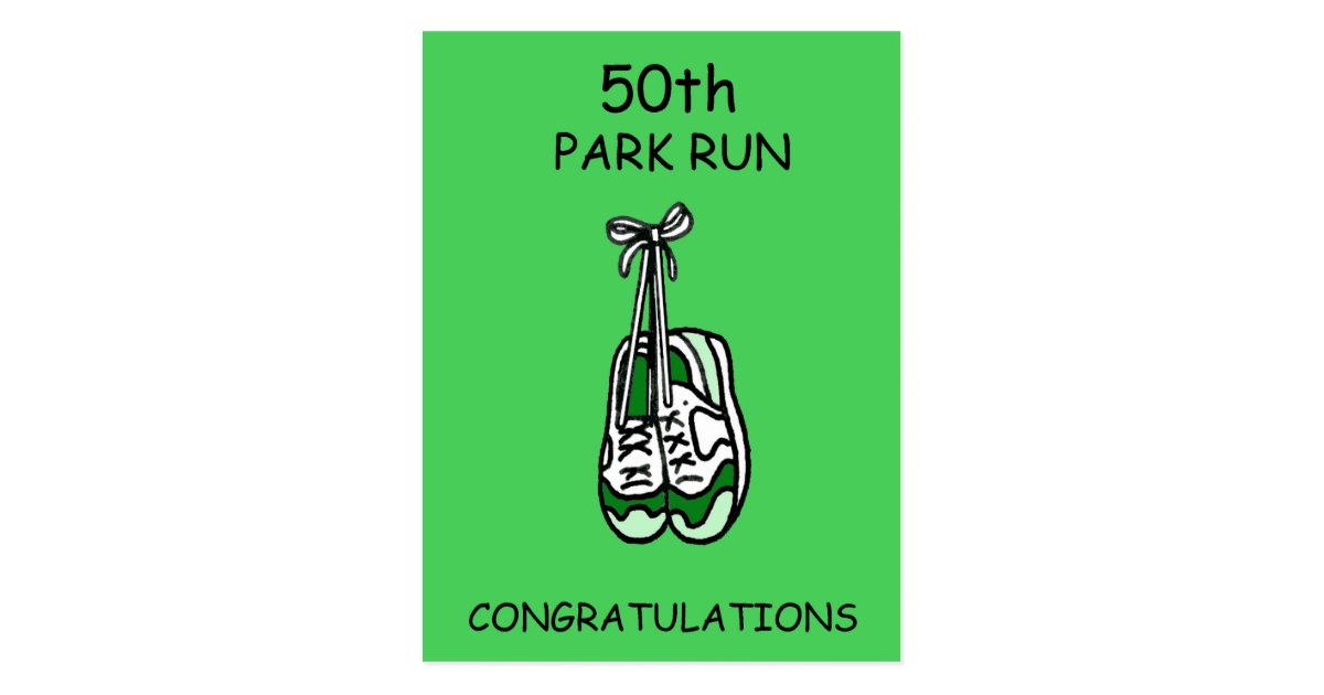 50th Park Run Congratulations Postcard | Zazzle.co.uk