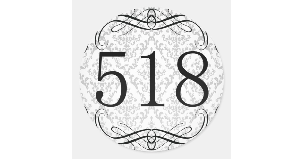 518 Area Code Classic Round Sticker | Zazzle