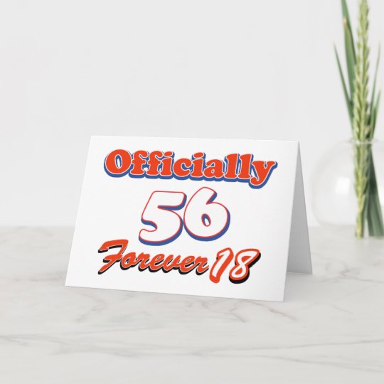 56 years old birthday designs card | Zazzle.co.uk