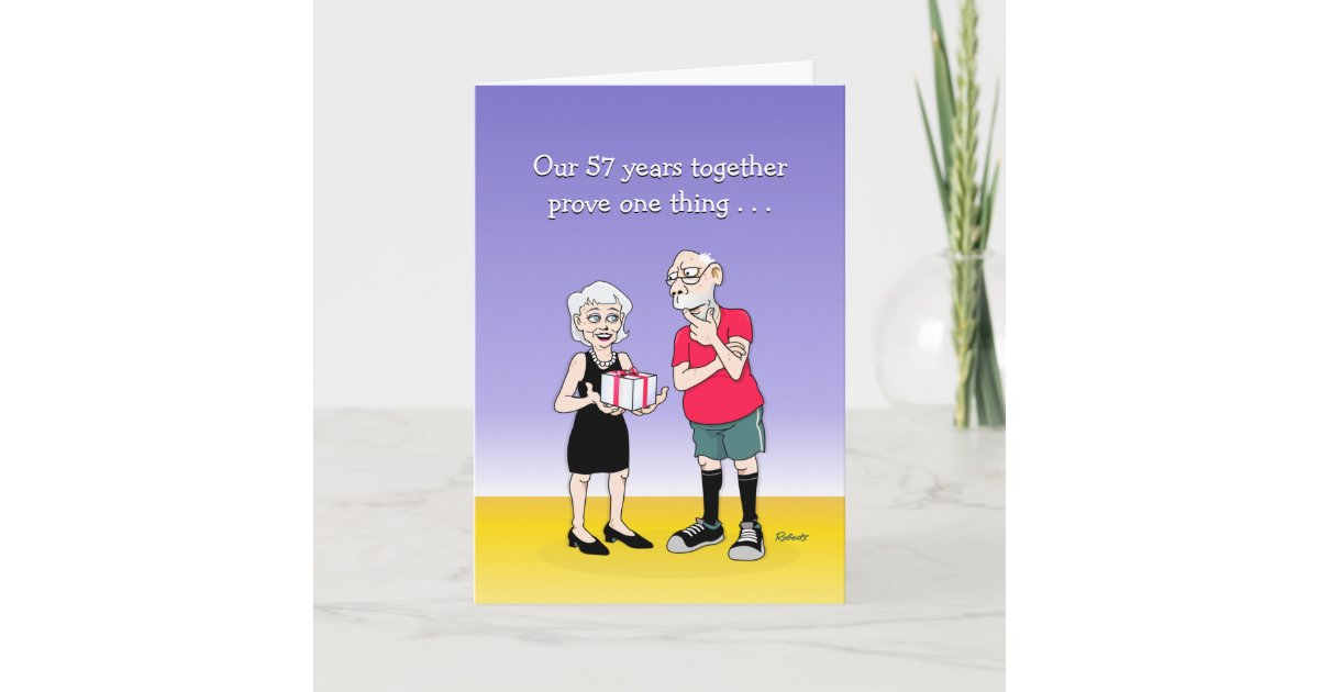 57th Wedding Anniversary Greeting Card | Zazzle