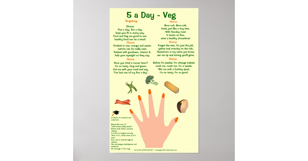 5 A Day Poster Veg Zazzle 5-a-day-poster-veg-zazzle