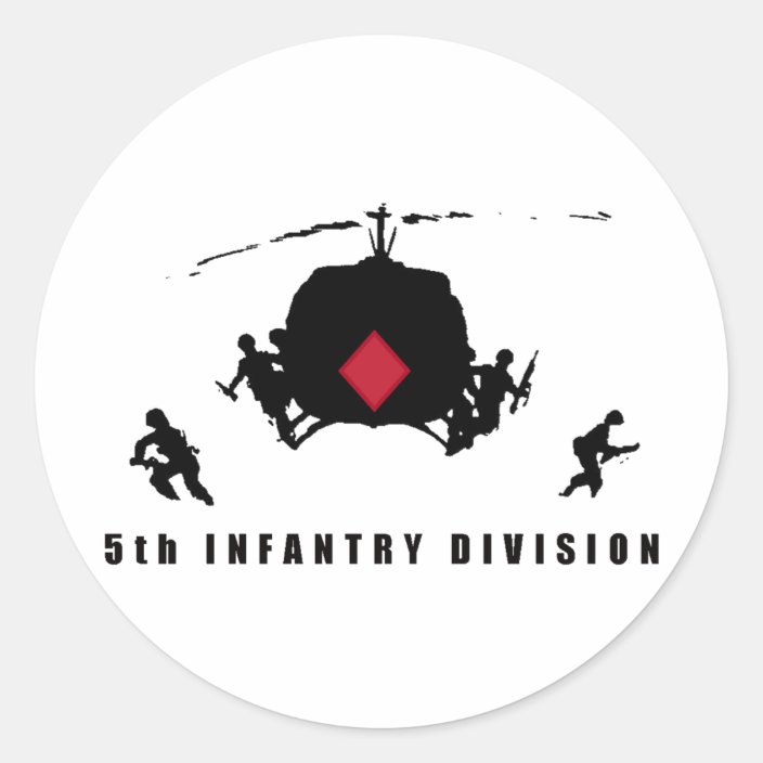 5th INFANTRY DIVISION Classic Round Sticker | Zazzle.co.uk