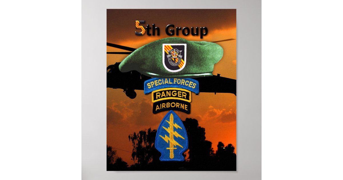 5th Special Forces Group SFG SF Veterans LRRP Poster | Zazzle