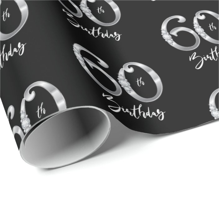 60th Birthday Wrapping Paper | Zazzle.co.uk