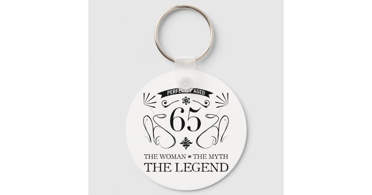 65th Birthday For Women Key Ring | Zazzle