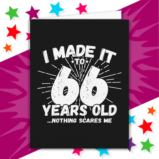 66 Year Old Sarcastic Meme Funny 66th Birthday Card | Zazzle