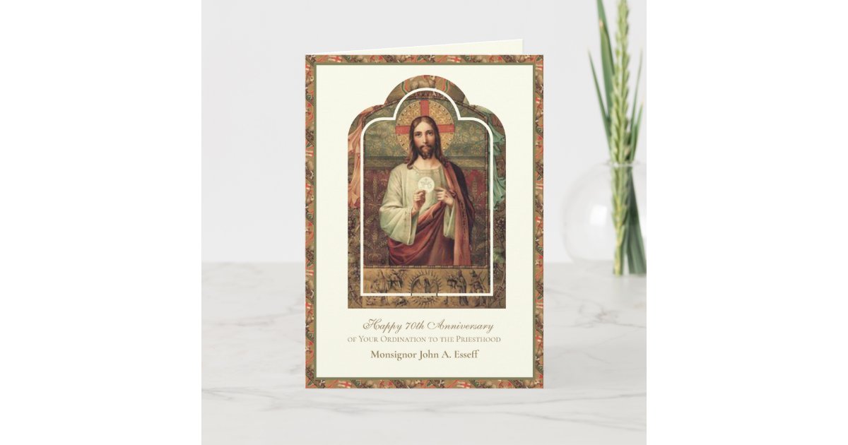 70th PRIEST ANNIVERSARY Card Zazzle 70th PRIEST ANNIVERSARY Card Zazzle