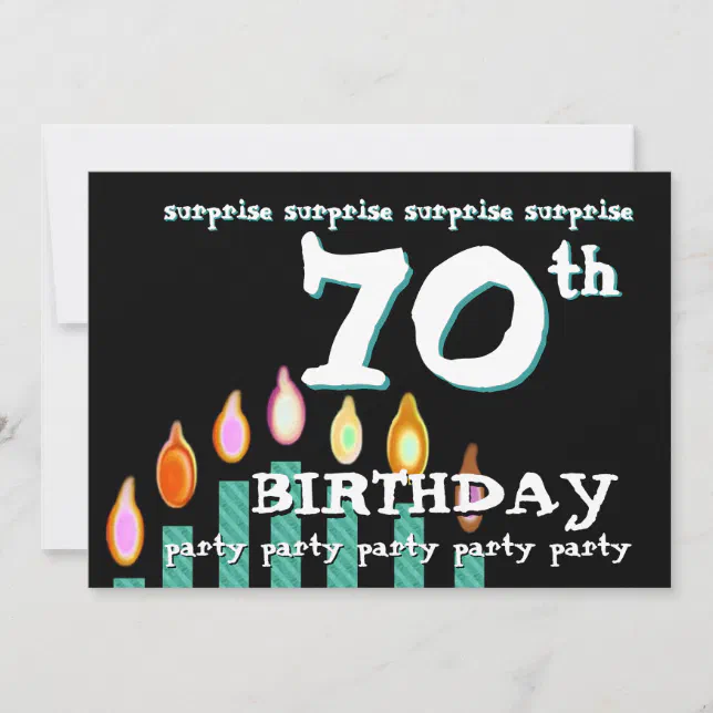 70th SURPRISE Birthday Party Invitation Template | Zazzle