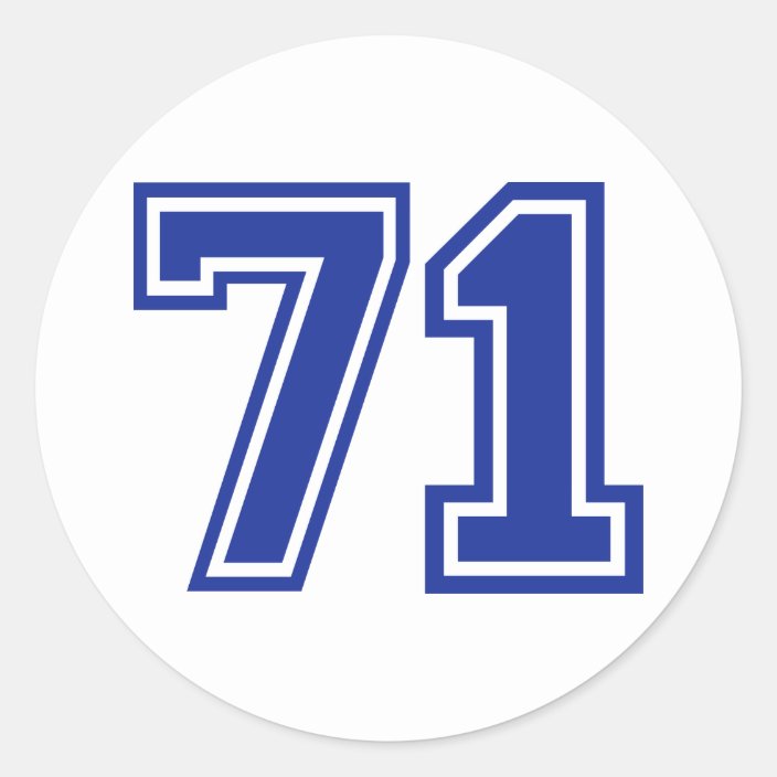 71 - number classic round sticker | Zazzle.co.uk 71 - number classic round sticker | Zazzle.co.uk