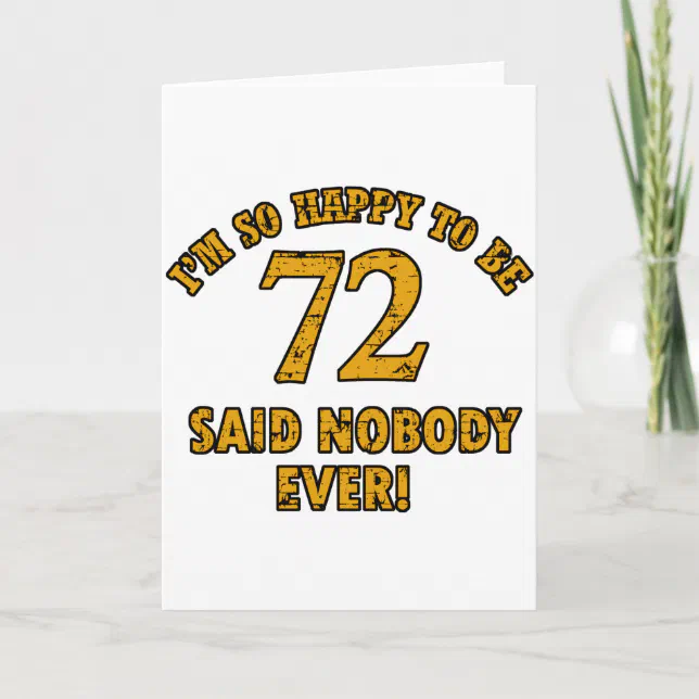 72 years Old birthday designs Card | Zazzle