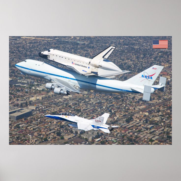 747 Space Shuttle Carrier Aircraft Poster | Zazzle