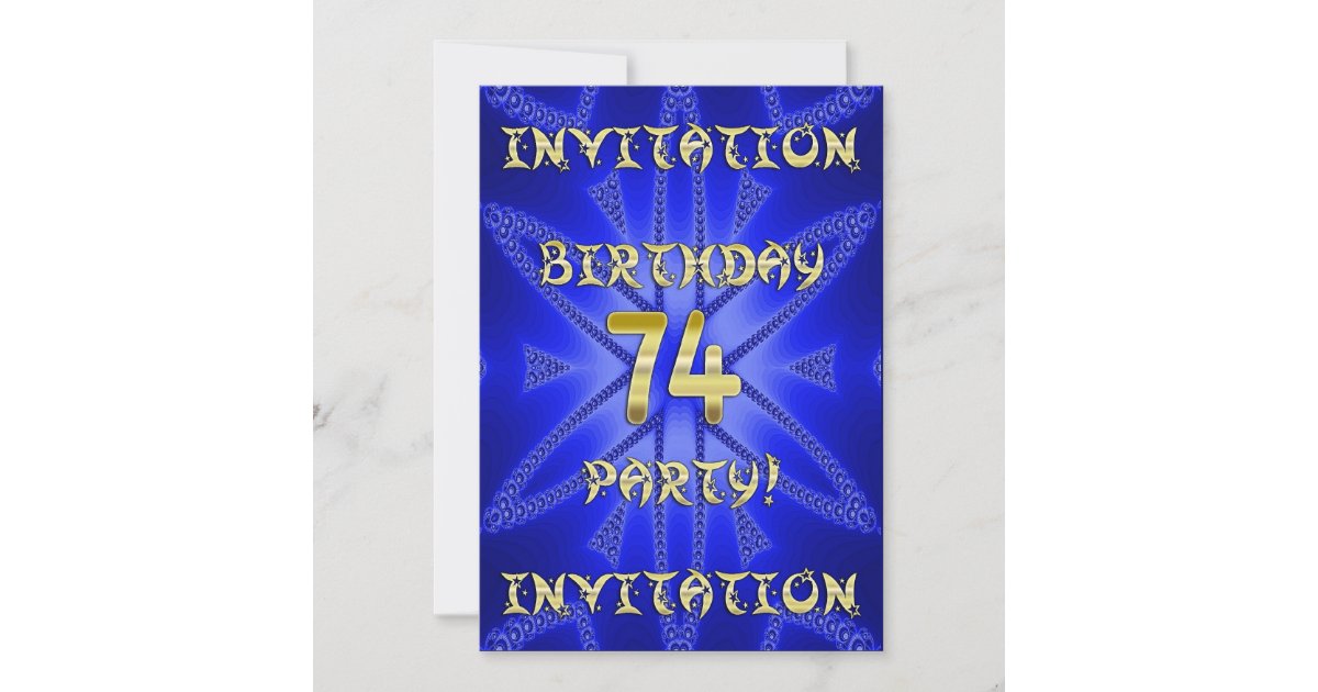 74th Birthday party invitation | Zazzle
