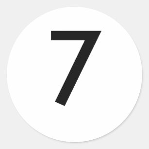 Number 7 Stickers & Labels | Zazzle UK