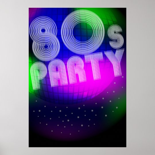 80s Party Poster | Zazzle.co.uk