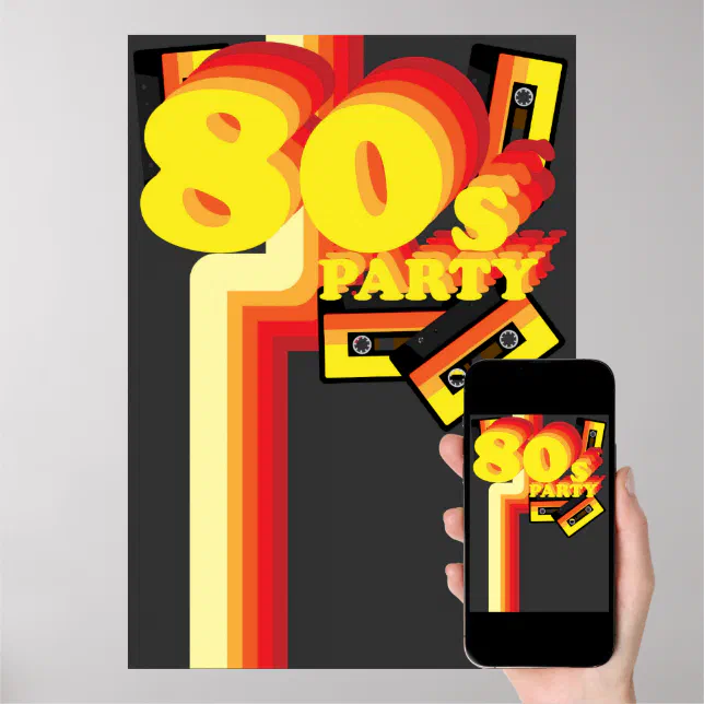 80s Party Poster | Zazzle