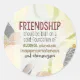 810.friendship-shenanigans classic round sticker | Zazzle