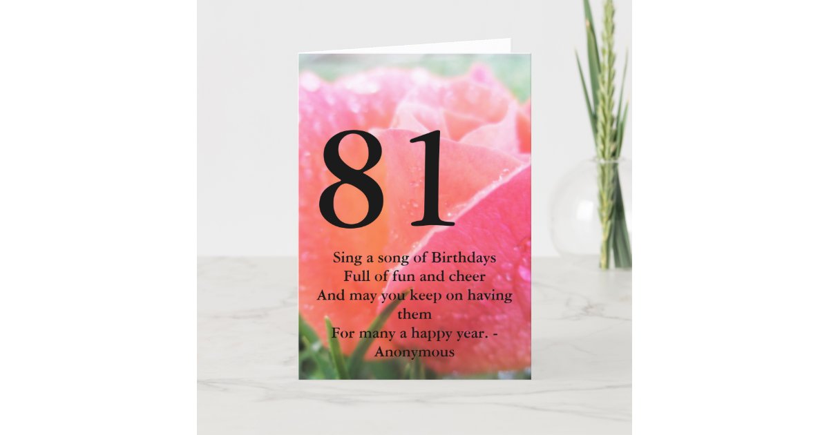 81st Birthday Card | Zazzle.co.uk