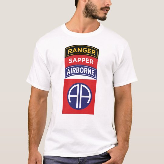82nd Airborne Division Sapper Ranger Service Badge T-Shirt | Zazzle.co.uk