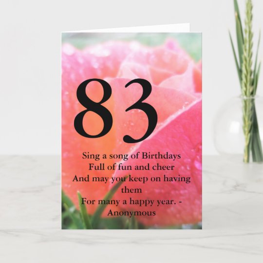 83rd Birthday Card | Zazzle.co.uk