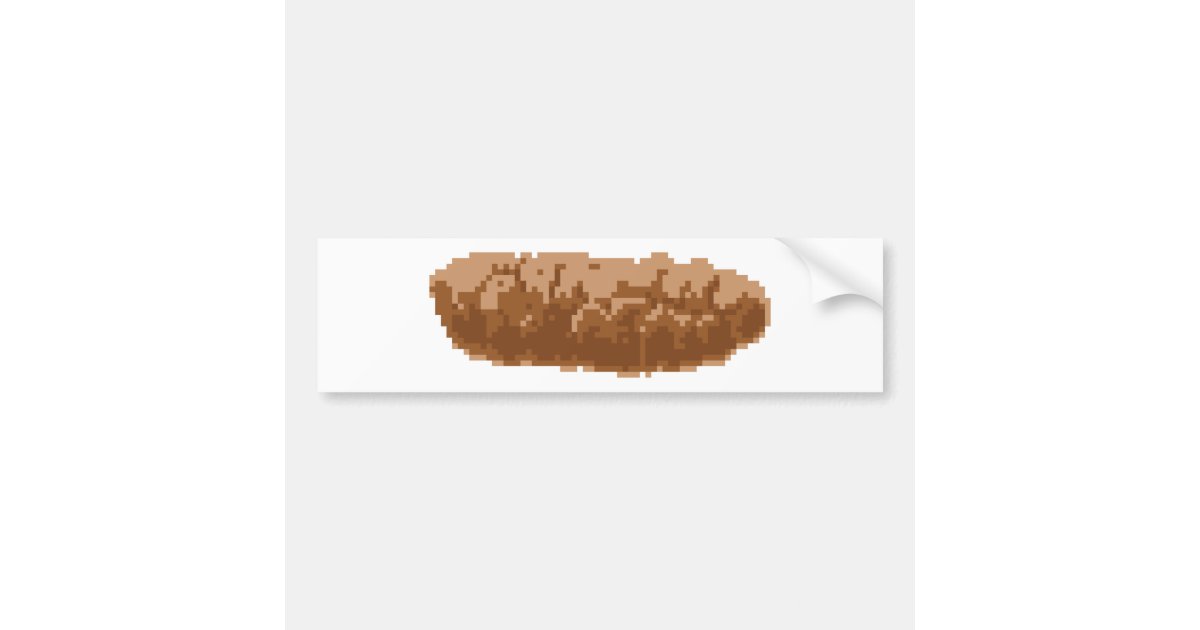 8 Bit Pixel Poop Bumper Sticker | Zazzle
