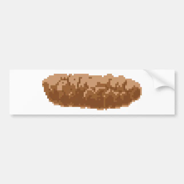 8 Bit Pixel Poop Bumper Sticker | Zazzle