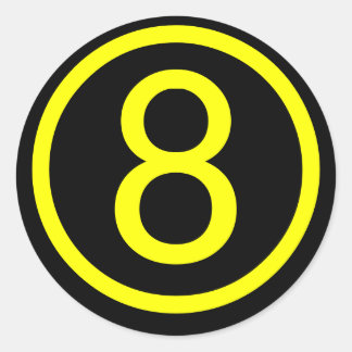 Number 8 Stickers | Zazzle.co.uk