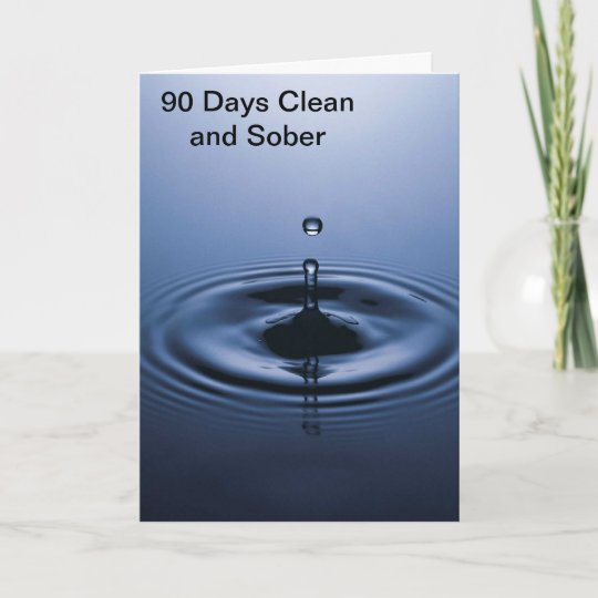 90 Days Clean and Sober Card | Zazzle.co.uk