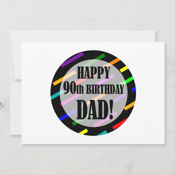 90th Birthday For Dad Card | Zazzle.co.uk