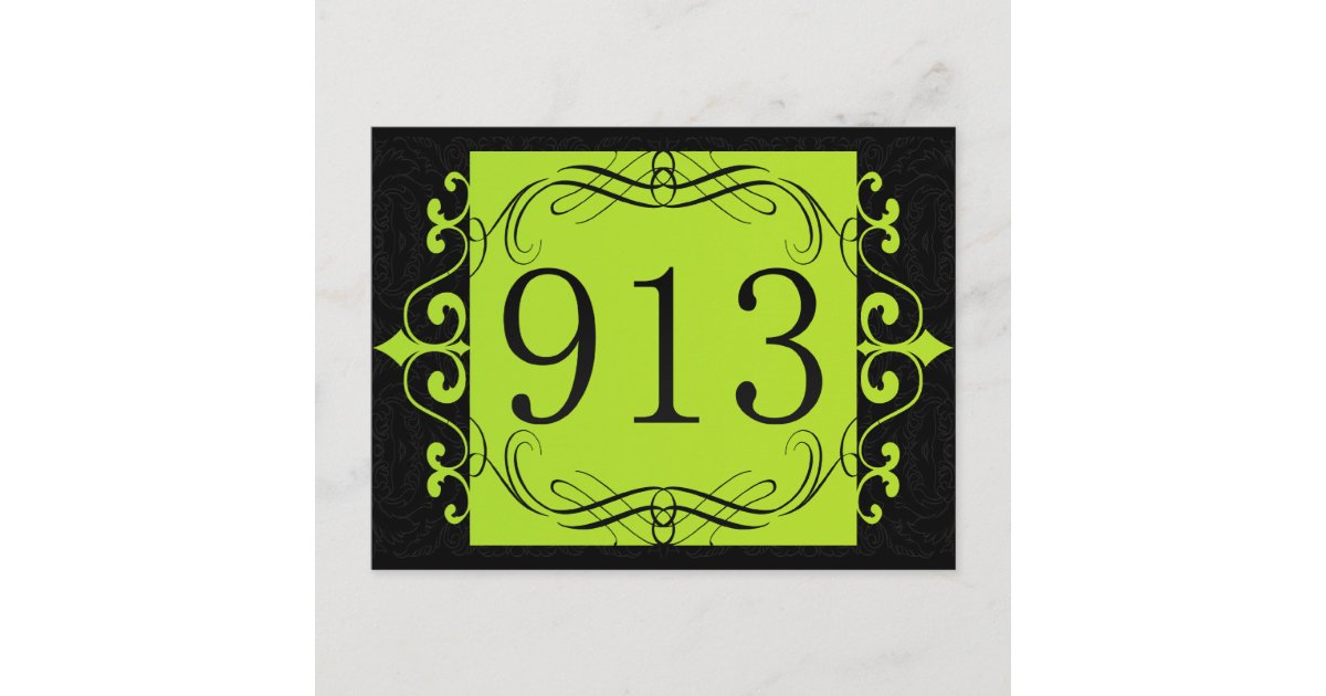 913 Area Code Postcard | Zazzle