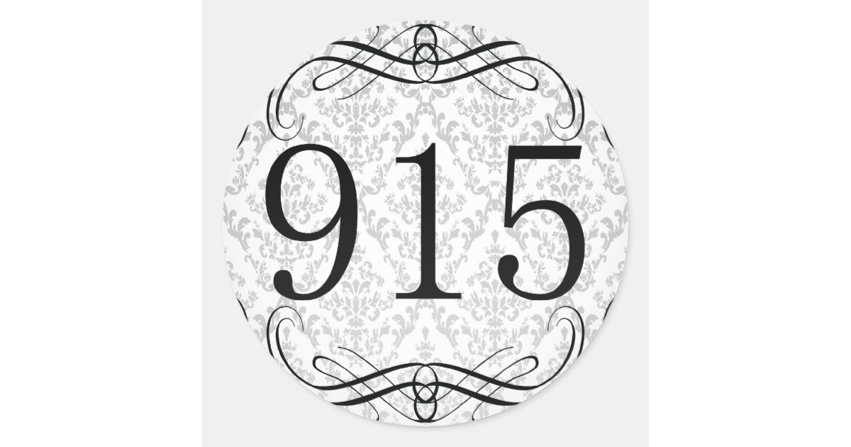 915 Area Code Classic Round Sticker | Zazzle