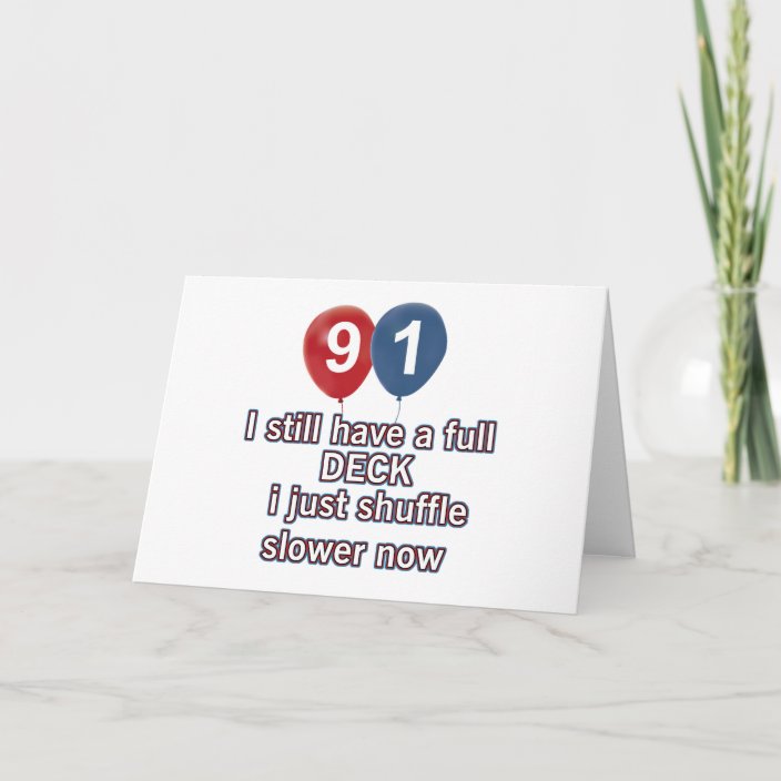 91 year funny birthday designs card | Zazzle.co.uk