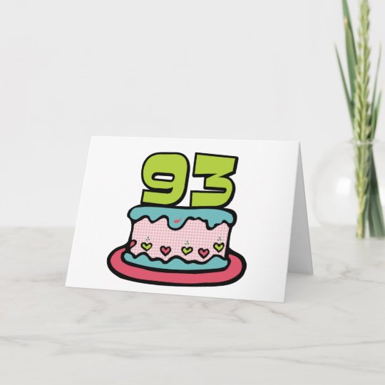 93 Year Old Birthday Cake Card | Zazzle.co.uk